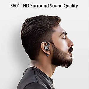 XIXIDIAN Wireless Earbud,Ear-Hook Headphones, Stereo Noise Cancelling Lightweight Sweatproof,Designed for Running and Sport Workouts