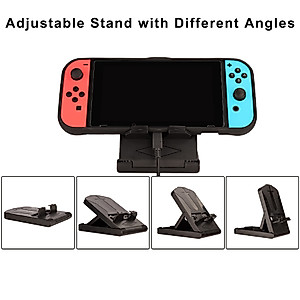 Switch Accessories Bundle for Nintendo Switch: Carrying Case, Screen Protector, Joycon Grips, Steering Wheels, Charging Dock, Playstand, Comfort Joy-Con Case and More (23 in 1)