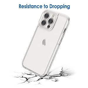 JETech Case for iPhone 13 Pro 6.1-Inch, Non-Yellowing Shockproof Phone Bumper Cover, Anti-Scratch Clear Back (Clear)