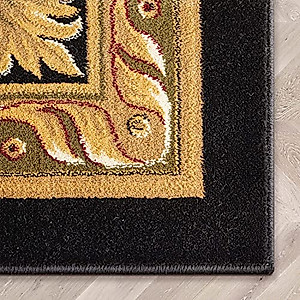 Well Woven Timeless Le Petit Palais Traditional Medallion Black Area Rug 6'7" x 9'3"