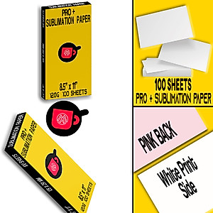 Premium Quality Sublimation Paper - 100 Sheets 8.5 x 11 inches 120gsm Heat Transfer Paper for T-Shirt, Mugs, DIY Projects - Compatible with Any Epson, Sawgrass Inkjet Printer with Sublimation Ink