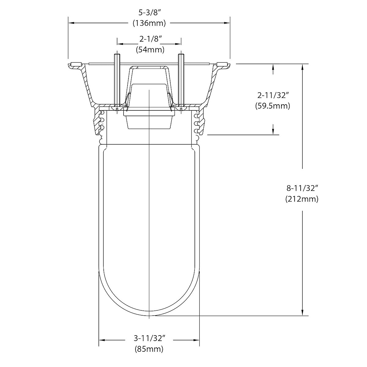 OCS Parts Commercial Kitchen Canopy Hood and Walk-in Refrigeration Lighting | Light Fixture, Globe, LED Light Bulb, and Wire Guard (Light Fixture)
