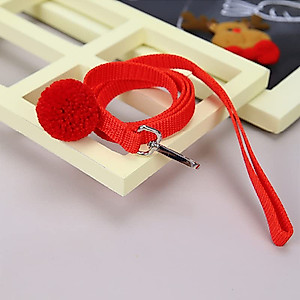 UETZLTB Christmas Dog Jacket Harness and Leash Warm Winter Windproof Puppy Fleece Coat Vest Cute Reindeer Plaid Pet Clothes for Small Medium Dogs Cats