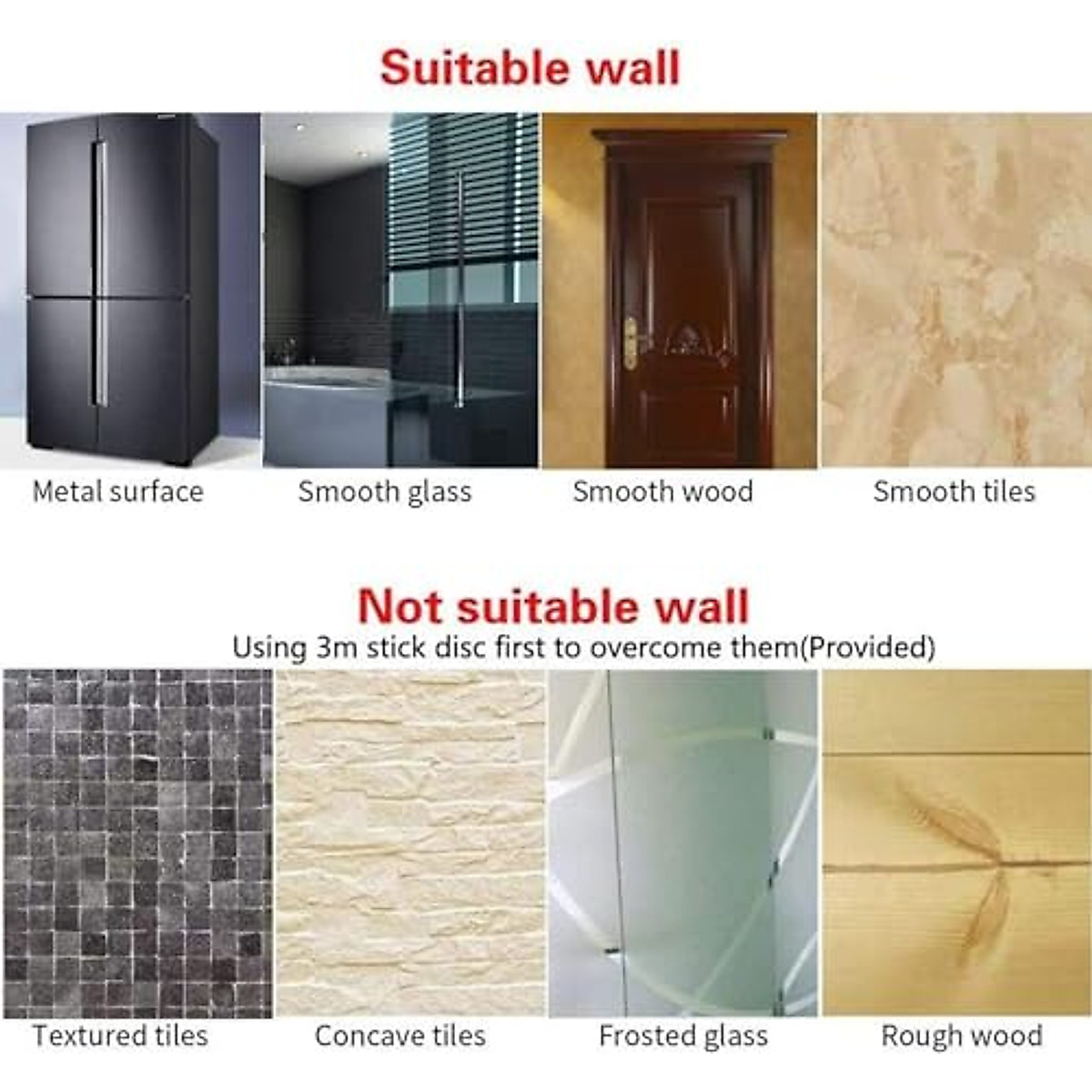 BluPai Vacuum Suction Holder,Removable Wall Mounted Shower Head Holder for Bathroom,Relocatable Showerhead Bracket,Black