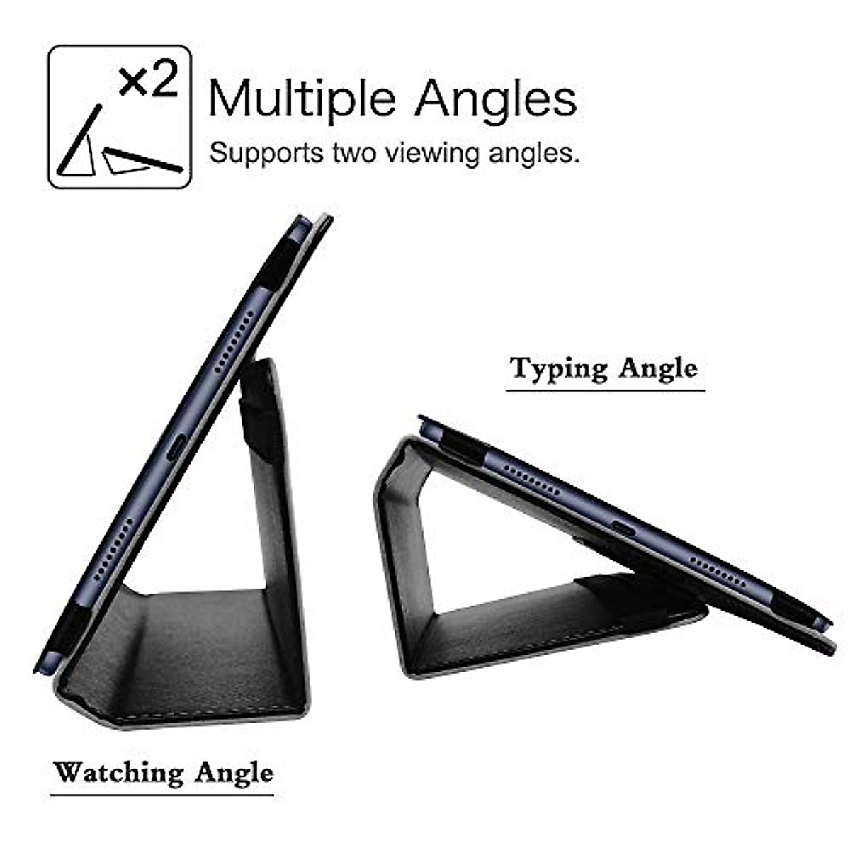 LiuShan Compatible with Huawei MatePad 10.4 case,Huawei Honor V6 case,PU Leather Slim Folding Stand Cover for Huawei MatePad 10.4" BAH3-AL00 BAH3-W09 / Honor V6 Tablet,Black