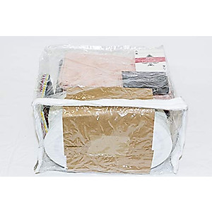 Clear Vinyl Zippered Storage Bags 11 x 11 x 6 Inch 5-Pack for Blankets, Sweaters and Pants