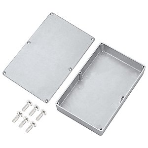 DaierTek 1590DD Guitar Effect Pedal Stomp Box Enclosure Diecast Metal Aluminum 7.40" X 4.70" X 1.46" Inches 188mm X 120mm X 37mm Housing Size