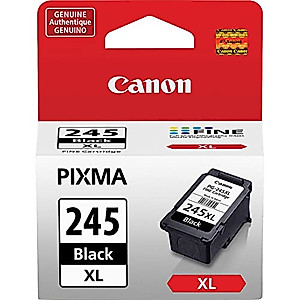 Canon 2 Pack PG-245 XL High Capacity Black Ink Cartridge for PIXMA MG Printers - 12ml