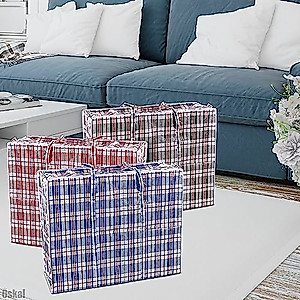 4Pcs Extra Large Laundry Bag for Storage Box with Zipper Laundry Bags - Storage Bags with Handles with Durable Zipper, Moving Storage Bags, Travel Laundry Bag with Handles for Cloths, Bedding ksi