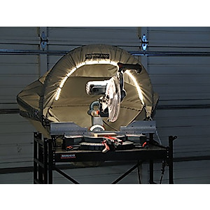 Rousseau 5000-L Lighted Dust Solution For Miter Saws, Silver