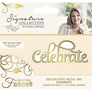 Sara Signature Together Forever-Metal Die-Celebrate, 0 Gold, 11.5 x 12.1 x 0.2 cm