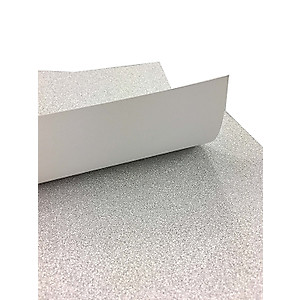 Glitter Cardstock, Misscrafts 10 Sheets 12" x 8" Sparkling Glitter Cardstock 250gms Scrapbooking Craft Paper for Cardmaker DIY Christmas Wedding Birthday Decoration Craft (Silver)