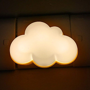 WIROJ Baby Night with Light Sensor Plug in Intelligent Soft LED Wall Nursery Lamp LED Cloud Nightlight for Kids for Children’s Bedroom Hallway for Baby Nursery Child Room