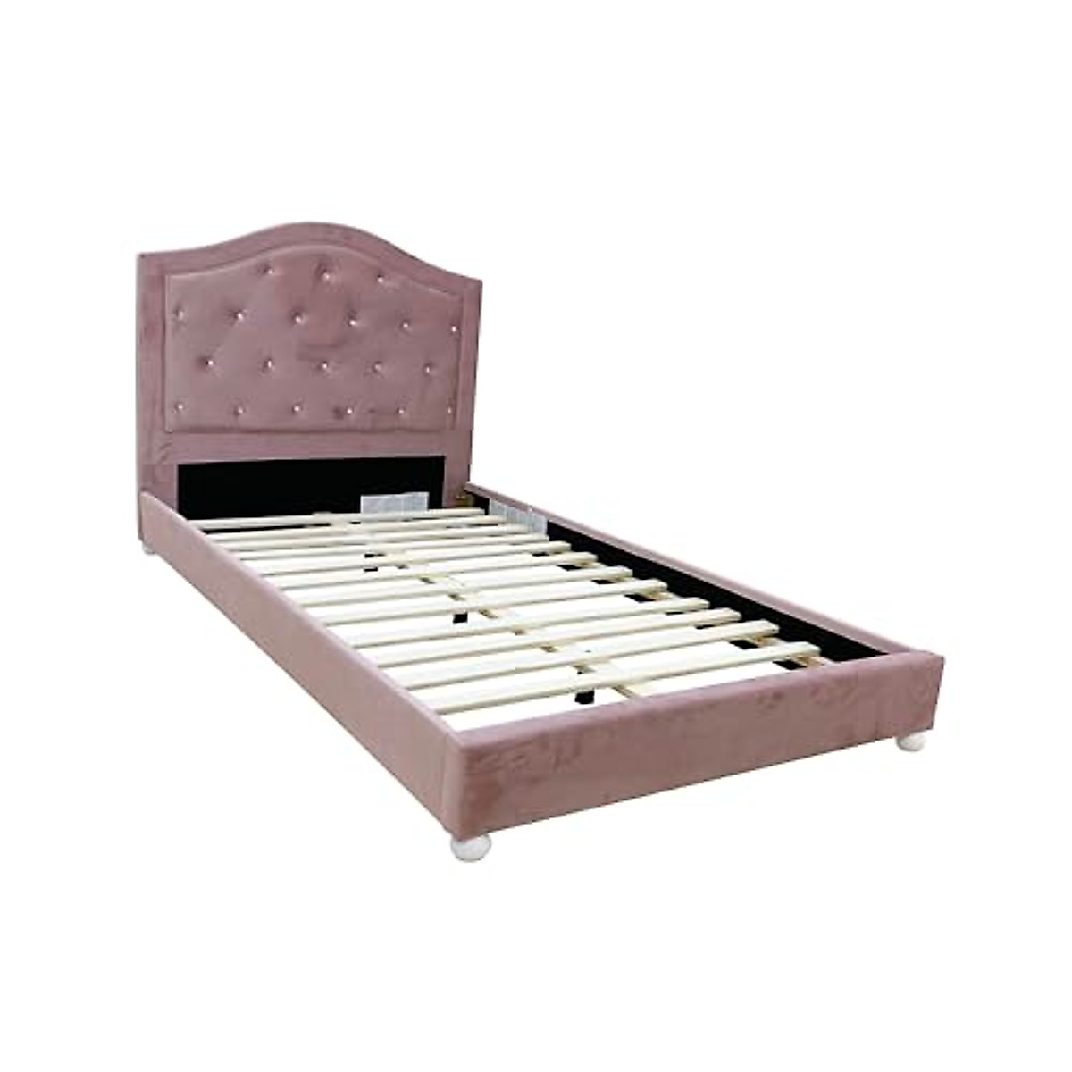 Acme Reggie Twin Bed in Pink Fabric