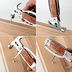 Fathers Day Gift, Dad Birthday Gifts for Dad from Daughter Son, All in One Tools Hammer Multitool, Unique Father's Day Gift, Cool Gadget Christmas Gifts Stocking Stuffer for Men