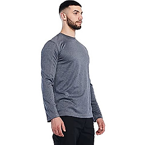 Caterpillar Men's Coolmax Long Sleeve T-Shirt, Eclipse Heather