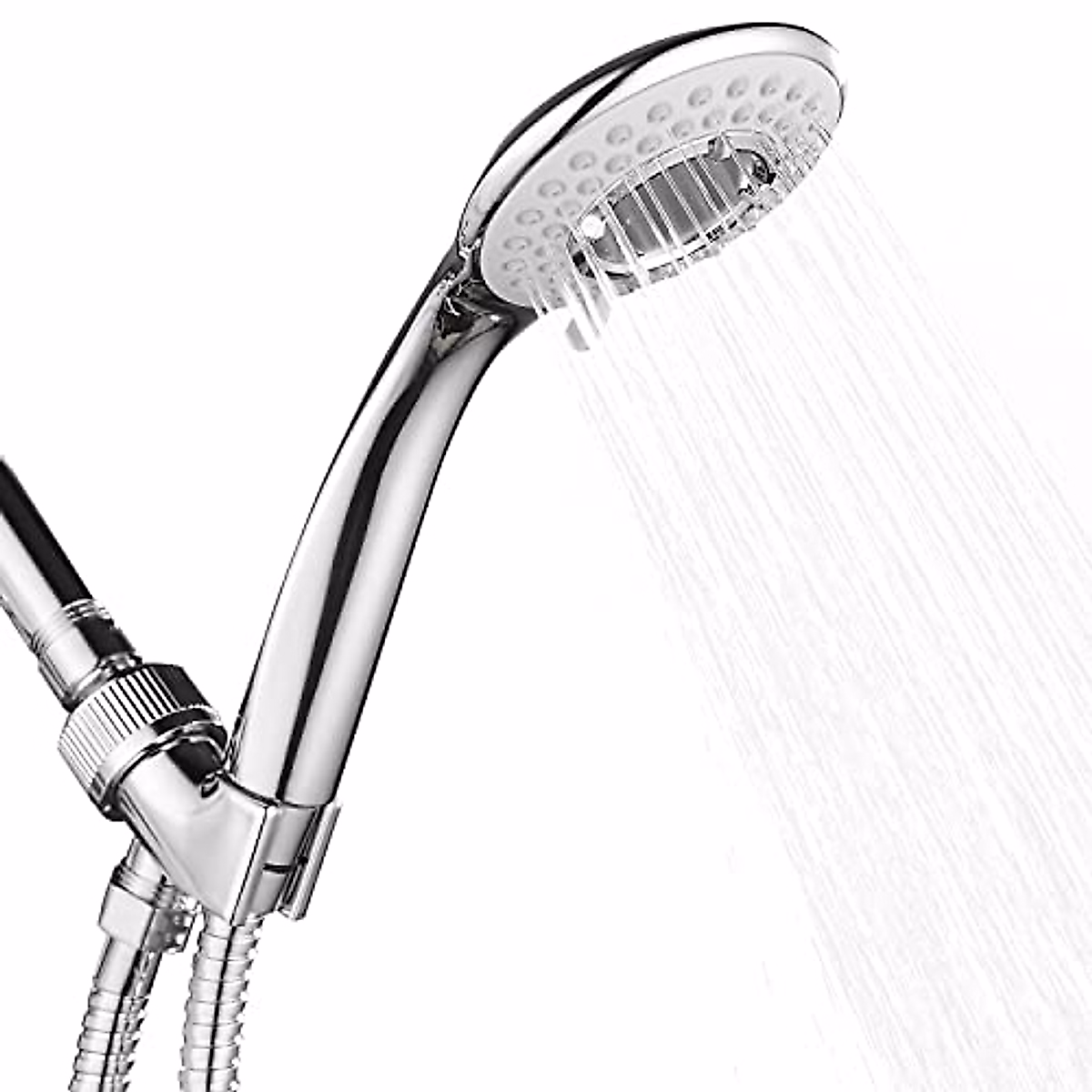KSUCBOHAR Handheld Shower Head Set High Pressure Shower Head High Flow Hand Held Showerhead Set with 59 Inch 304 Stainless Steel Hose and Multi Angle Adjustable Shower Bracket