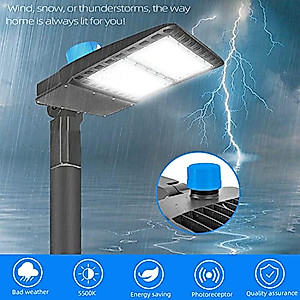 WYZM 300W LED Parking Lot Light,39000 Lumens,5500K White,Outdoor Security Area Light