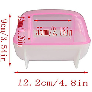 LQ Industrial Hamster Sand Bathroom Pink Plastic Sand Bathroom Bath Pool Cleaning Tool for Chinchilla Ferret Hamster
