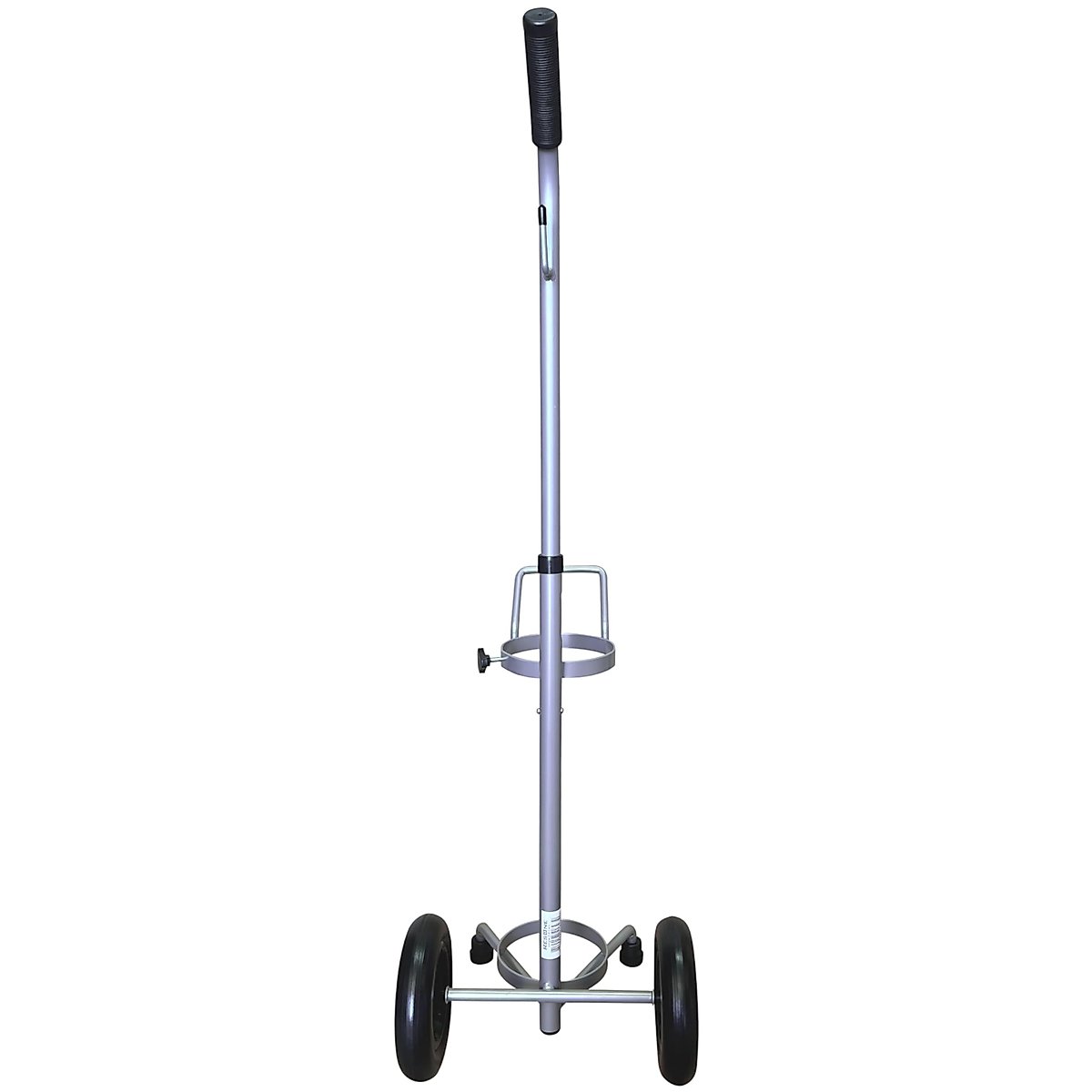 ResOne Lightweight Single D/E Oxygen Cylinder Cart, Adjustable Handle, Durable Powder-Coated Finish, Portable Oxygen Tank Cart with Wheels, Holds 1 D Size or E Size Cylinder, Medical Oxygen Transport