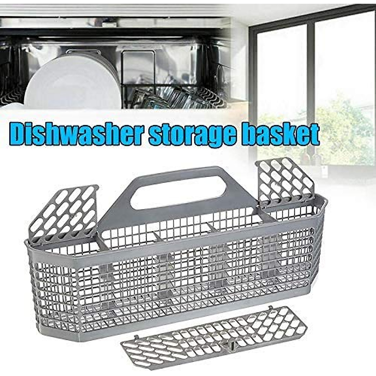 AUSUKY Kitchen Aid Dishwasher Silverware Basket Filter Basket Flatware Organizers