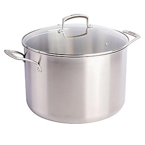 Babish Tri-Ply Stainless Steel Professional Grade Stock Pot w/Lid, 12-Quart