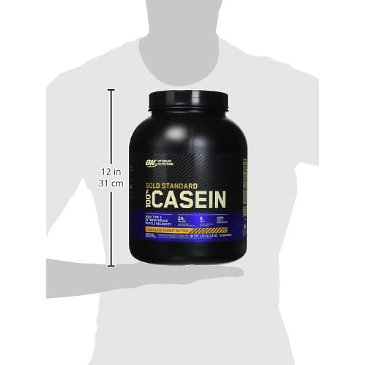 Optimum Nutrition Casein Powder, Chocolate Peanut Butter, 4 Pound