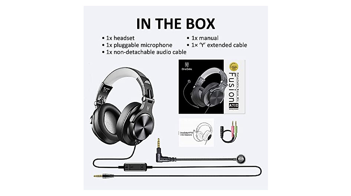 OneOdio A71 Wired Gaming Headphones with Microphone & Stereo Sound