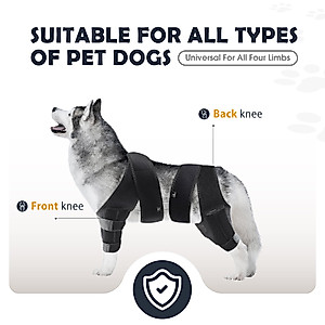 Dog Knee Brace for Torn ACL Hind Leg, Support Strip Design Ensures Stability, Adjustable Dog Back Leg Support Brace for Dogs Rear Leg, Reduce Joint Pain、Muscle Soreness and Inflammation (Size: M)