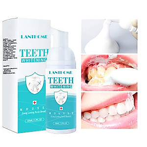 MIESCHER Teeth Whitening Mousse, Refreshing Breath Deep Cleaning Foam Toothpaste Natural Mouth Wash Water,Teeth Whitening Toothpaste Ultra Fine Mousse Foam Reduce Stains Oral Care Toothpaste