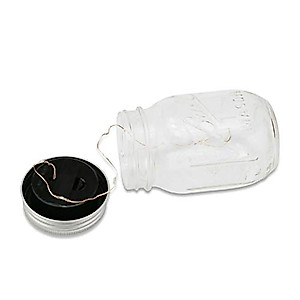 OSALADI 2M 20 LED Mason Jar Lights Solar Powered String Lights Fairy Lights for Garden Yard Home Landscape (White)