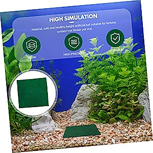 JEWEDECO Turtle Terrace Mat Turtle Tank Turf Garden Turf Carpet Yard Turf Simulation Grass Turtle Basking Platform Turf Fake Grass Turf Simulation Turf Lawn Turf Resin Bedding Artificial