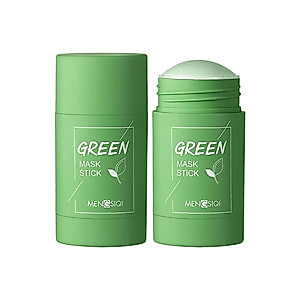 KNXWPPX Green Tea Purifying Clay Stick Mask,For Face Moisturizes Oil Control,Deep Clean Pore,Exfoliating Mask,Improves Skin,Suitable for All Skin (Green Tea)