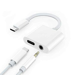 USB-C Headphone Adapter Earphone 3.5mm Jack Type-C Charger Port for Galaxy Tab S7 Plus (2020) Tablet - Splitter Mic Support Hands-free Headset Adaptor Compatible With Samsung Galaxy Tab S7 Plus (2020)