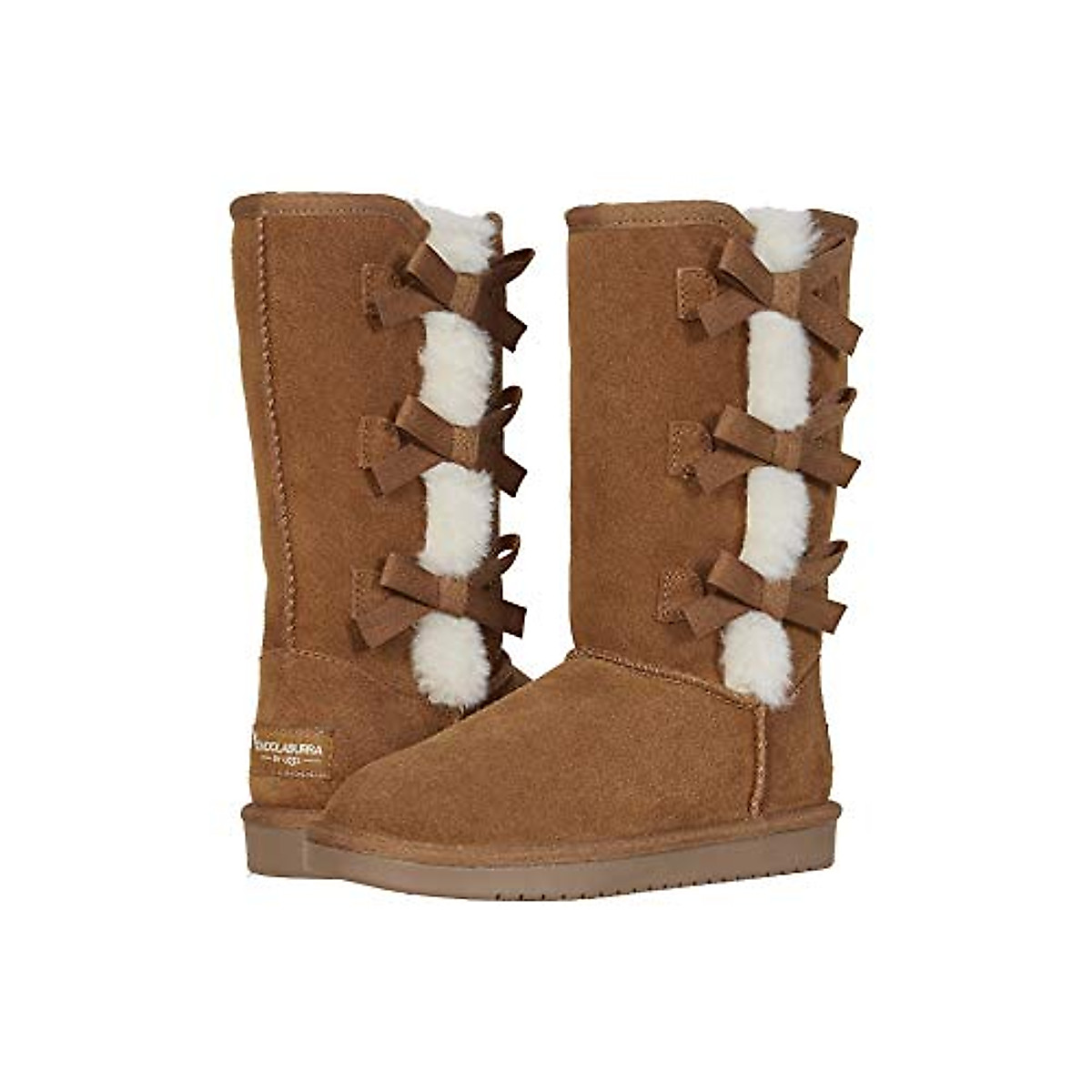 Koolaburra by UGG Unisex-Child Victoria Tall Boot, Chestnut, 1 Little Kid