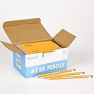 Rarlan Wood-Cased #2 HB Pencils, Pre-sharpened, 200 Count Bulk Pack