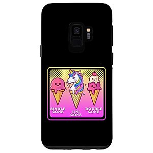 Galaxy S9 Single Cone Uni Cone Double Cone Unicorn Ice Cream Case