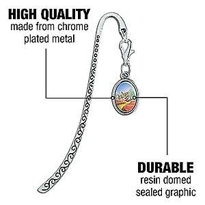 The Wizard of Oz Ruby Slippers Logo Metal Bookmark Page Marker with Oval Charm