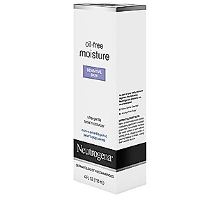 Neutrogena Oil Free Moisture Daily Hydrating Facial Moisturizer & Neck Cream with Glycerin - Fast Absorbing Ultra Gentle Lightweight Face Lotion & Sensitive Skin Face Moisturizer, 4 fl. oz (Pack of 2)