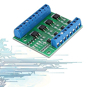 MOS FET PWM 3-20V to 3.7-27VDC 10A 4-Channel Driver Module PLC Amplifier Circuit Board