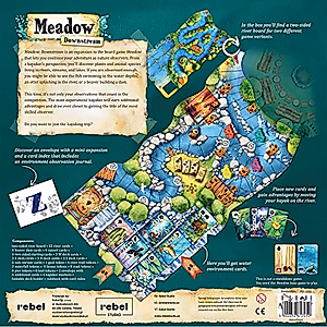 Meadow Downstream Board Game Expansion - Strategy Game, Adventure Game, Nature Game, Fun Family Game for Kids & Adults, Ages 10+, 1-4 Players, 60-90 Minute Playtime, Made by Rebel Studio