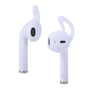 OneCut 5 Pairs Silicone Ear Tips Compatible for AirPods 1&2,Silicone Soft Anti-Slip Sport Earbud Tips, Anti-Drop Ear Hook Gel Headphones Earphones Protective Accessories Tips