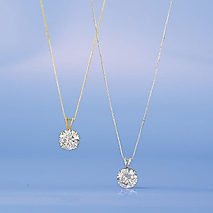 Ross-Simons 3.00 Carat CZ Solitaire Necklace in 14kt White Gold. 18 inches