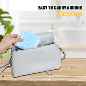 KKONHII Portable Travel Cotton Pad Holder Cotton Swab Ball Holder Dispenser Cosmetic Sponge Storage Box with Transparent Lid Storage Jar Cosmetic Pad Container Dental Floss Box 3 pcs