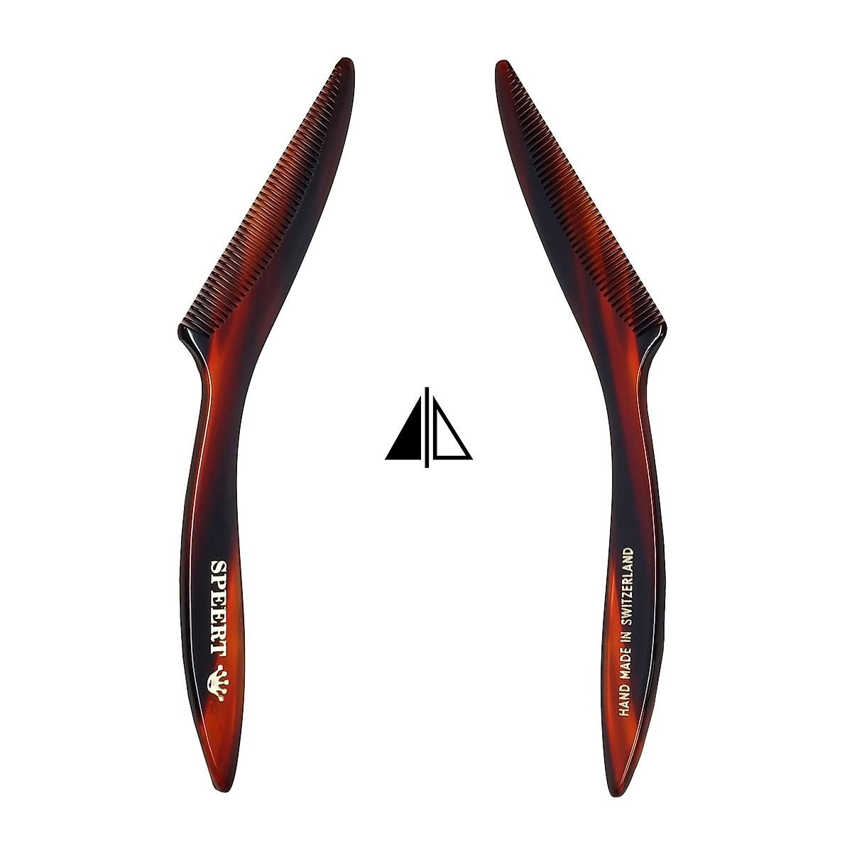 Speert #1617 Handmade Narrow Tooth Mustache Beard Comb Small Tortoise Havana Acetate Thick Coarse Fine Short Pocket Sized Facial Hair Grooming Tangle Free Beard Straightener Growth Care Styling Wet