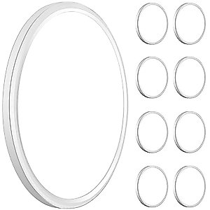 WKONCLDY 3200lm LED Flush Mount Ceiling Light, Super Slim 12 inch LED Ceiling Light, 5000K LED Ceiling Light for Bedroom, Living Room, Dining Room, Garage, Office (White, 8 Pack)