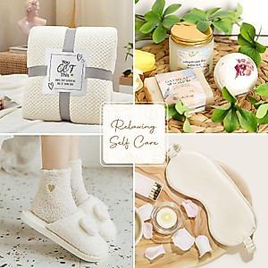 Get Well Soon Gifts for Women, Care Package Self Care Gifts for Women After Surgery Basket Thinking of you Gifts for Mom Sick Friend w/Relaxing Sympathy Blanket Coffee Mug