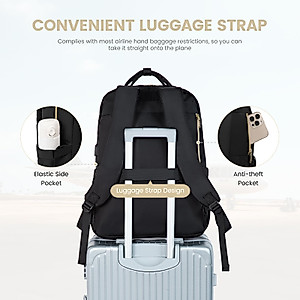 LOVEVOOK Extra Large Travel Backpack Stylish Laptop Backpack Purses for Women, Water Resistant Business Teacher Nurse College Work Computer Bag with USB Charging Port, Fits 18" Laptop