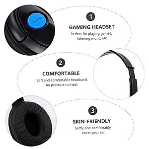 UKCOCO Headphones Gaming Headphone Gaming Earphone Stereo Earphone Big Headphone Game Headset Game Supply Professional Gaming Headset Light Headset Surround Sound Headset Glowing Headset