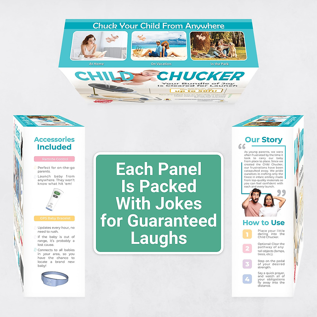 Witty Yeti Hilarious Child Chucker Gag Gift Empty Box Wrap Your Real Present Inside to Prank Friends or Family with This Practical Joke for Men or Women. Funny Idea for New Parents or Baby Shower.